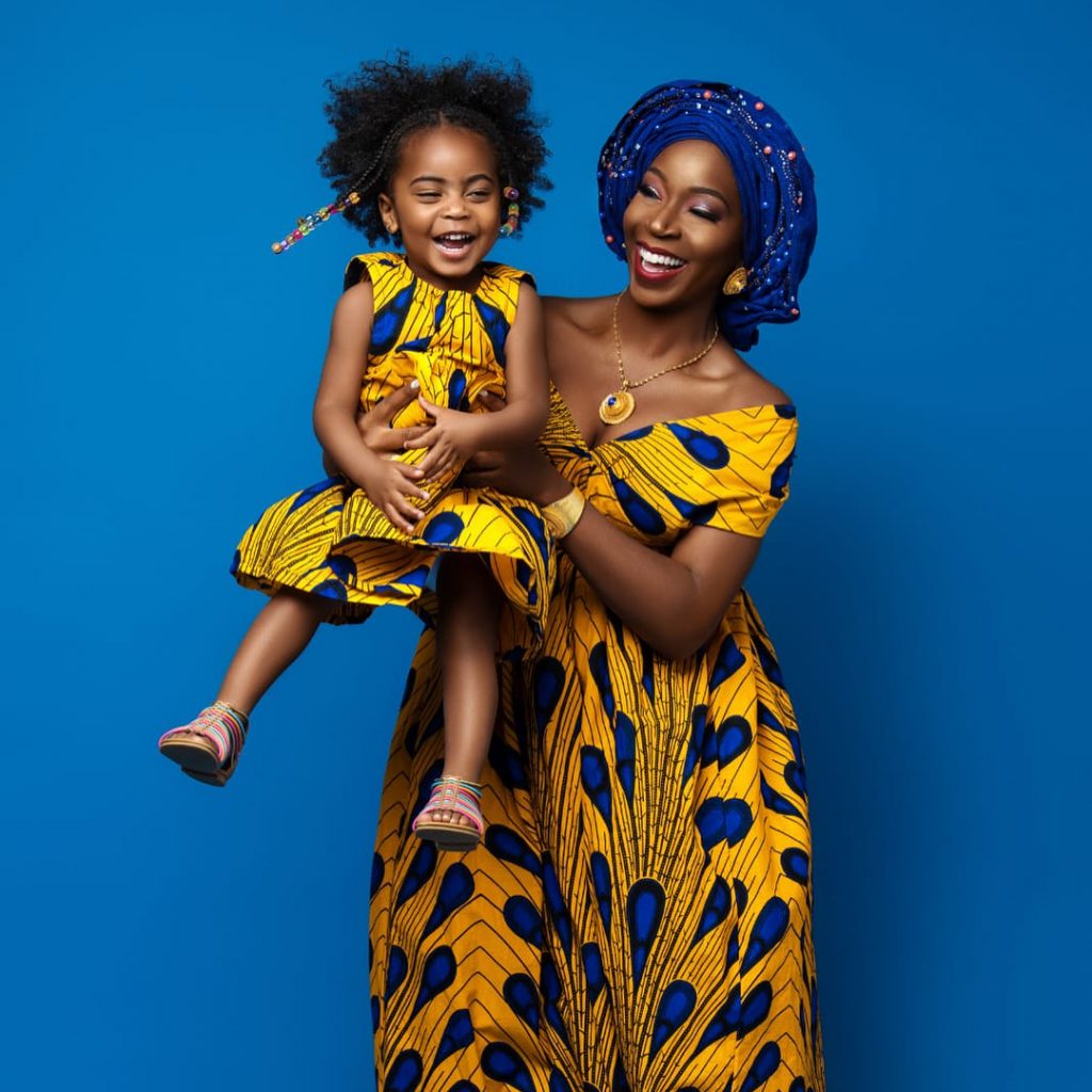 Mommy & Me: Dunnie O & Zion Olori in the Maxi Infinity & Tumike Dress ...