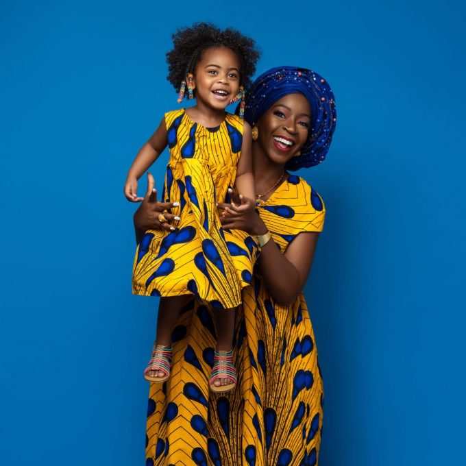 Mommy & Me: Dunnie O & Zion Olori in the Maxi Infinity & Tumike Dress ...