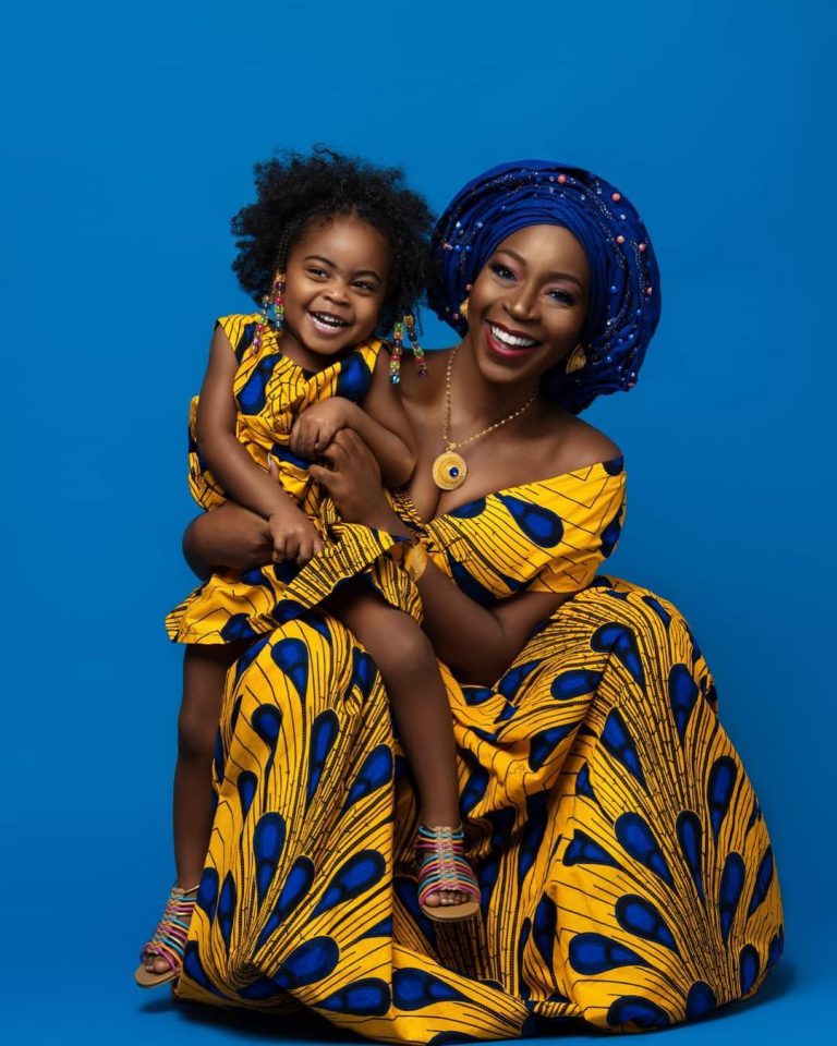 Mommy & Me: Dunnie O & Zion Olori in the Maxi Infinity & Tumike Dress ...